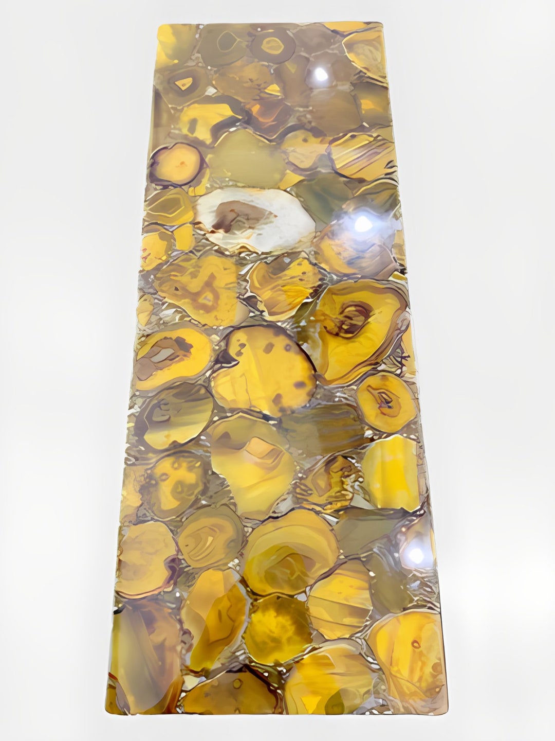 Yellow Agate Breakfast Center Table Top Custom Order Bedroom Decor Console Tops Handmade ...