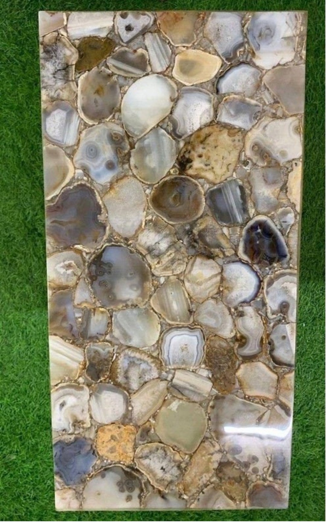 Agate Geode Table Top, Rectangular Dining Slab, Custom Stone Coffee ...