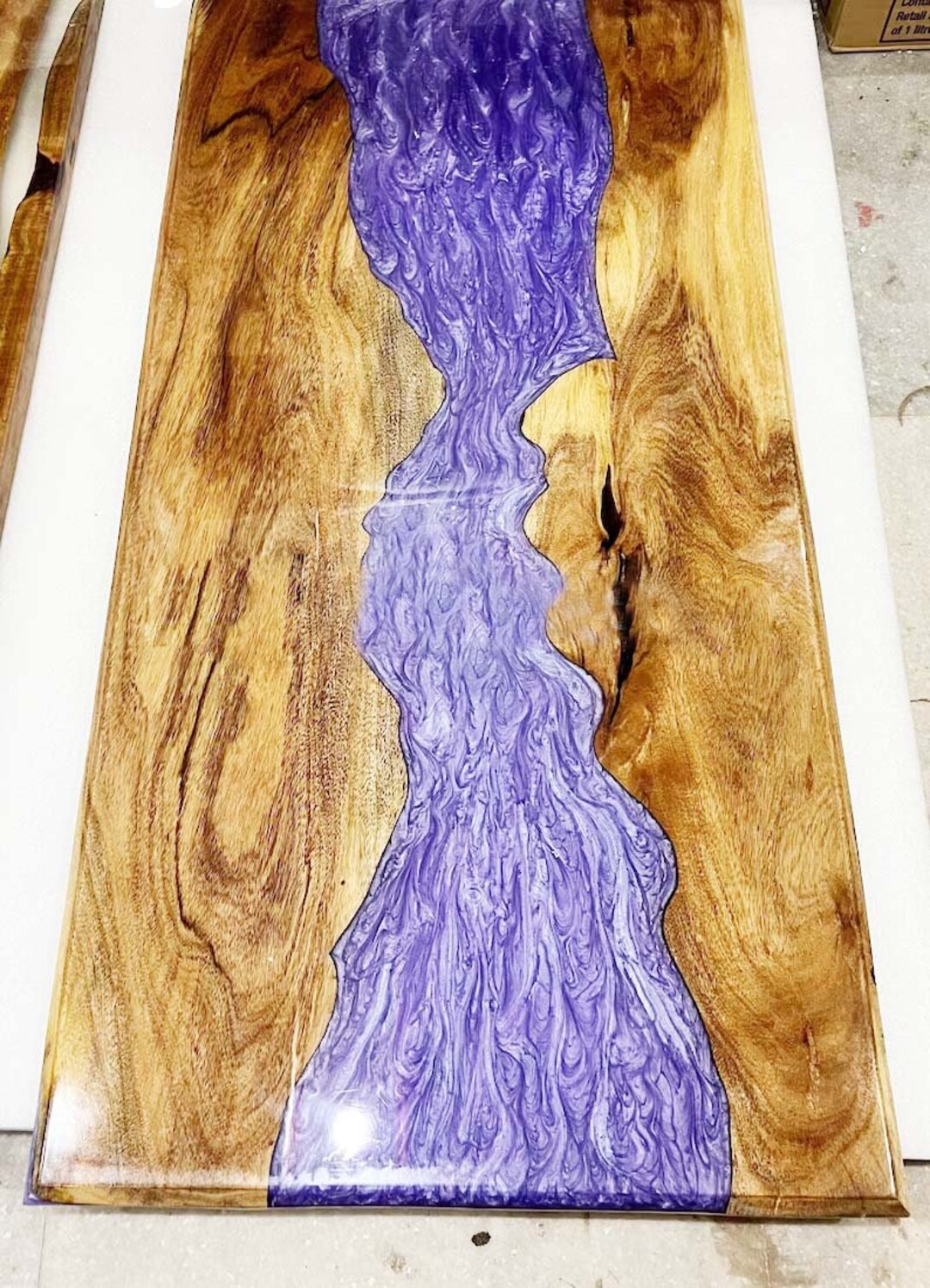 Purple Epoxy Resin Table,dining,coffee, Center Table Top, Natural ...