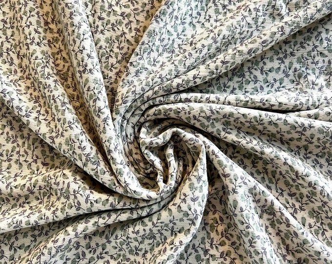 Floral Fabric, Rayon Challis Fabric, Ditsy Floral Fabric, Spring ...