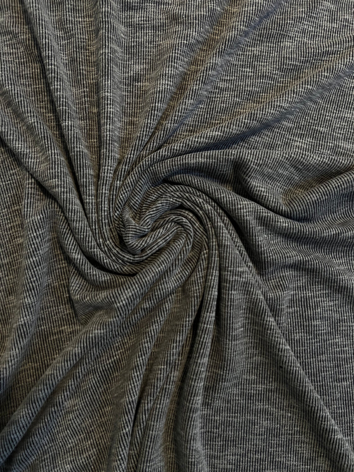 Rib Knit Fabric, Slub Knit Fabric, Knit Fabric by the Yard, Deadstock ...