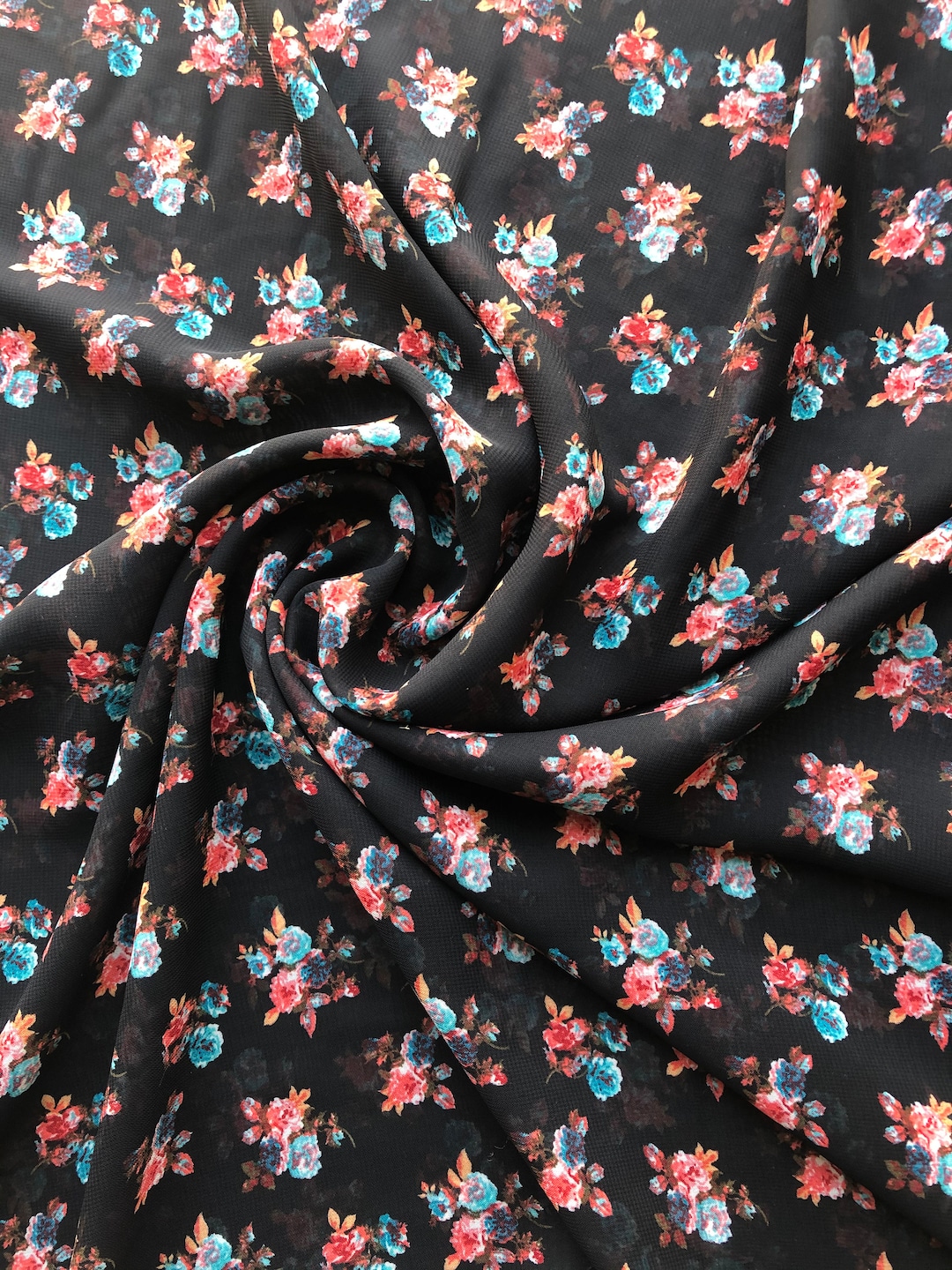 Floral georgette fabric ditsy floral georgette fabric by the yard 60 ...