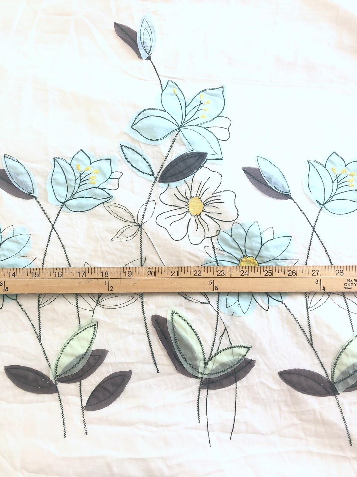 Appliqué Border Fabric Floral Border Fabric Cotton Fabric by | Etsy