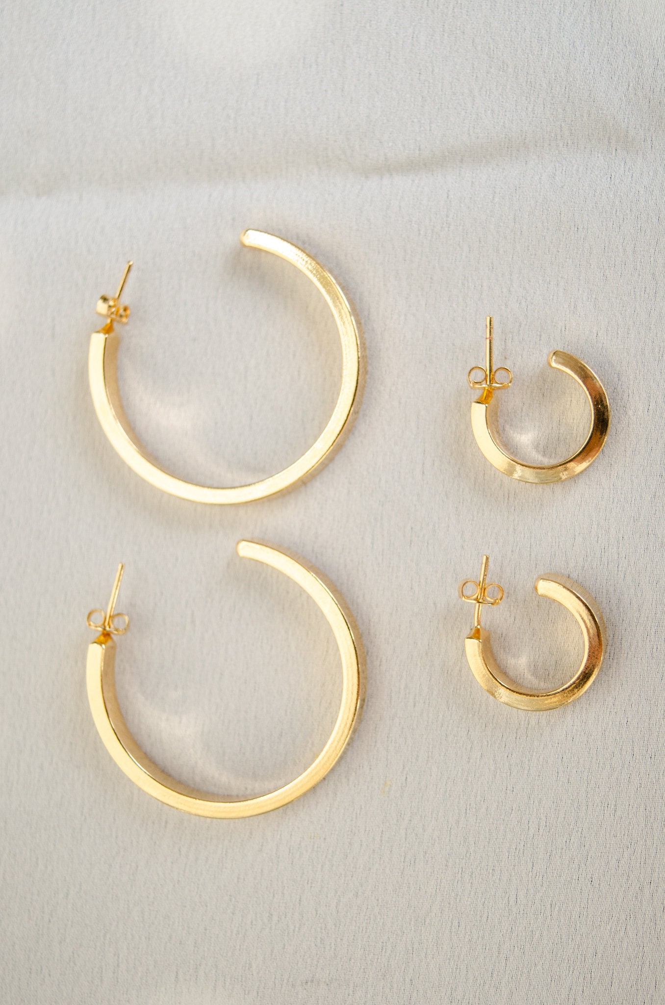 18K Gold Filled Large Open Hoops Wide Gold Hoop Earring Gold - Etsy