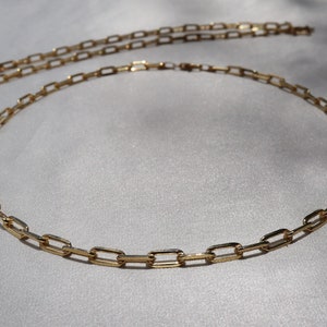 Gold Link Chain Necklace | Rectangle Chain Link Necklace | Link Chain ...