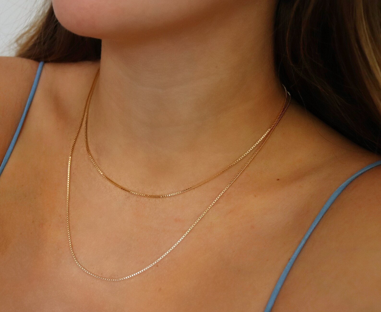 Simple Chain Necklace Delicate Chain Layering Necklace - Etsy