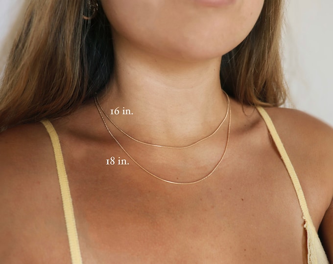 Snake Chain Necklace | Delicate Necklace | 18k Gold Filled Necklace ...