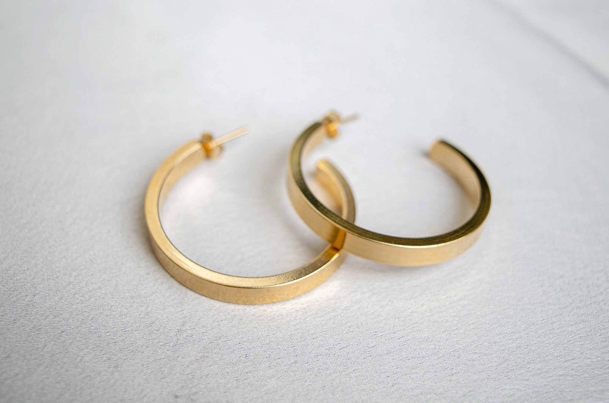 18K Gold Filled Large Open Hoops Wide Gold Hoop Earring Gold - Etsy