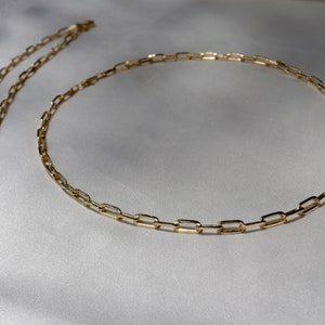 Gold Link Chain Necklace | Rectangle Chain Link Necklace | Link Chain ...