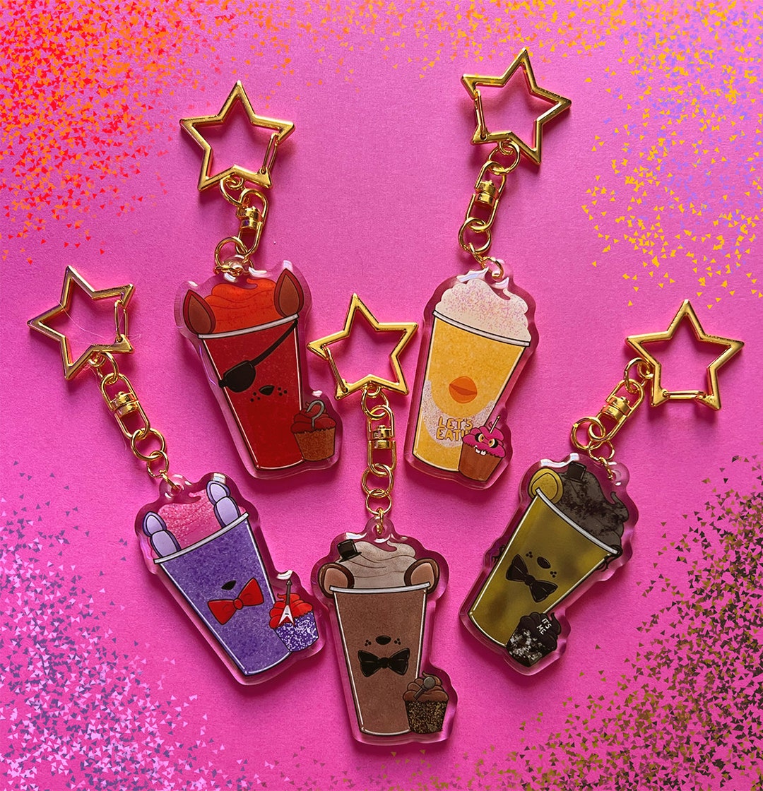 FNAF Drink Keychains - Etsy