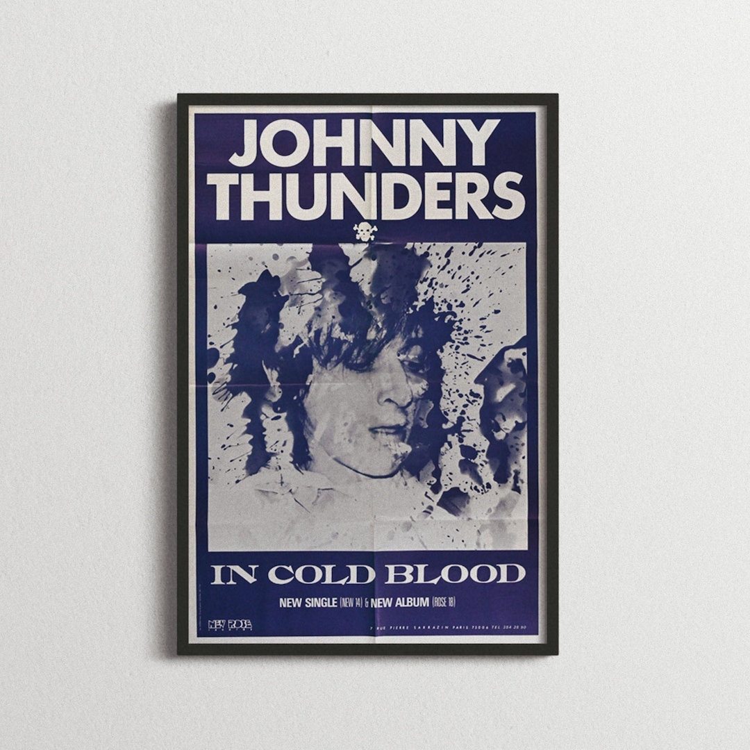 Johnny Thunders / Authentic Retro Poster in Cold Blood - Etsy
