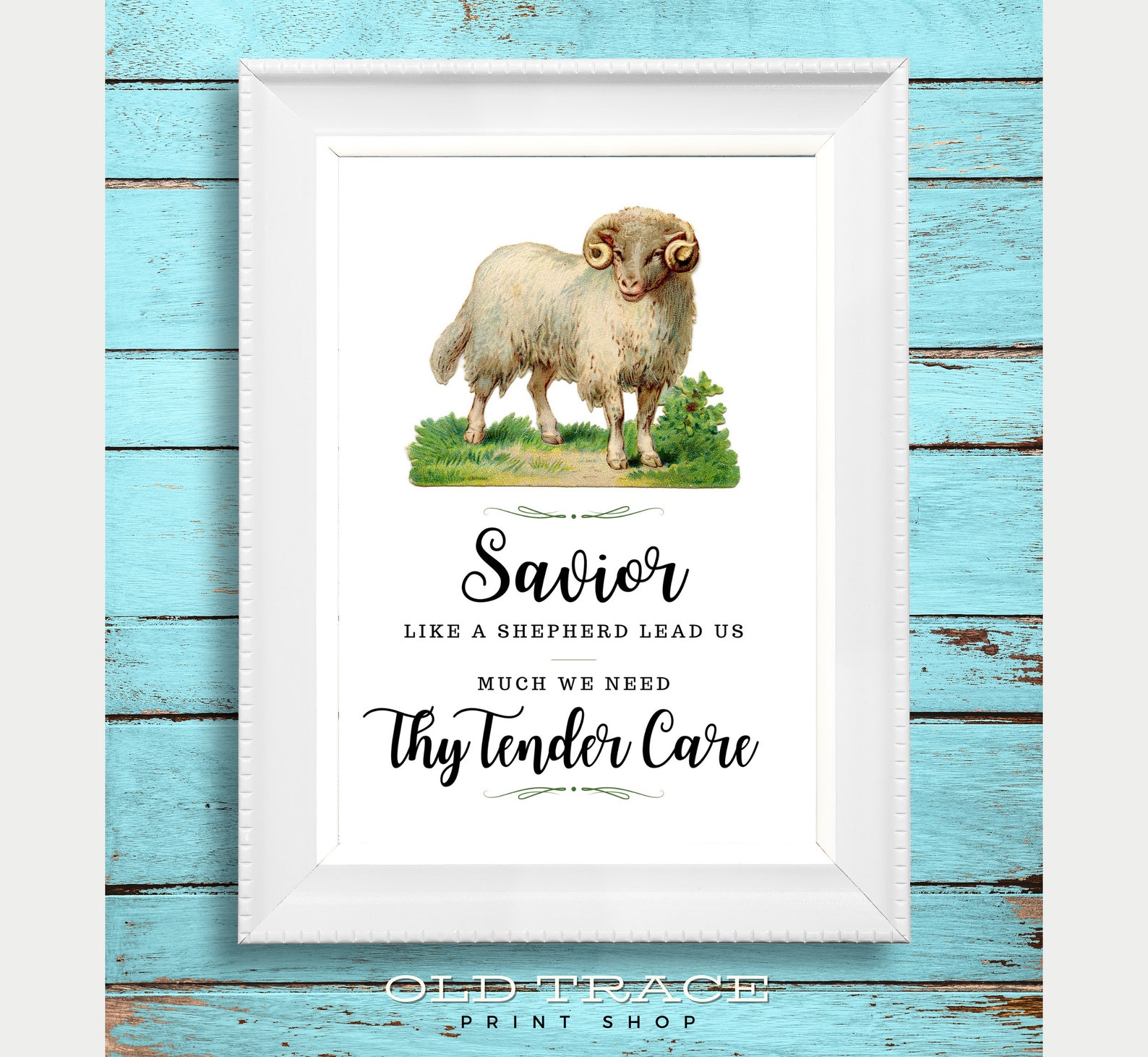 Savior Shepherd Sheep Lead Us Jesus Easter Bible Wall Art, Printable ...