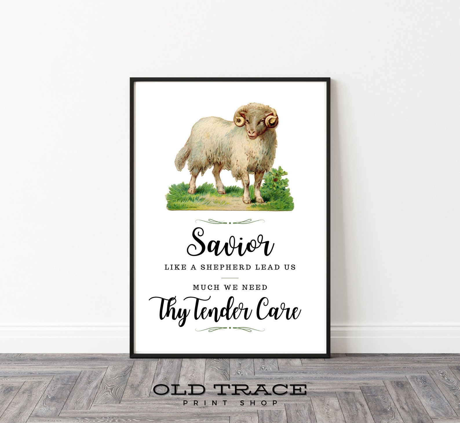 Savior Shepherd Sheep Lead Us Jesus Easter Bible Wall Art, Printable ...