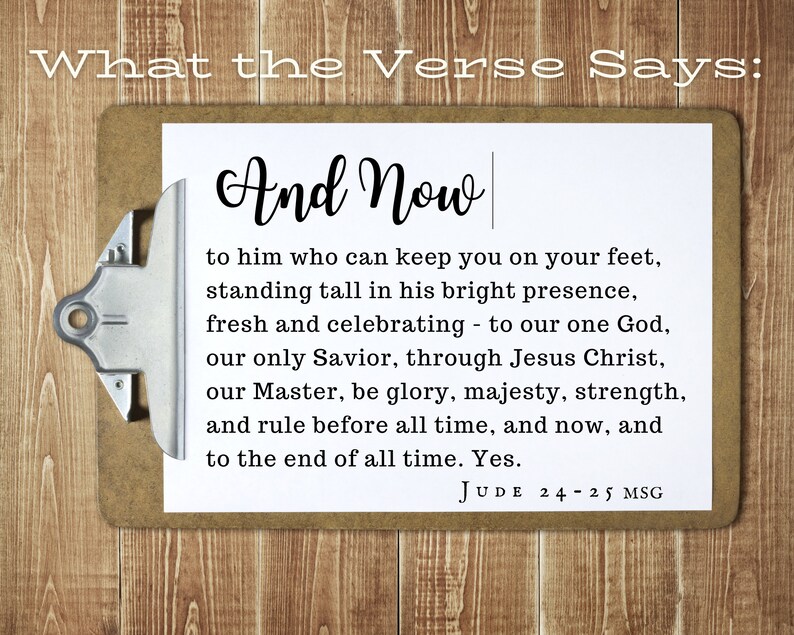 And Now to Him Jesus Christ Jude 24 Christian Bible Verse Wall Art ...