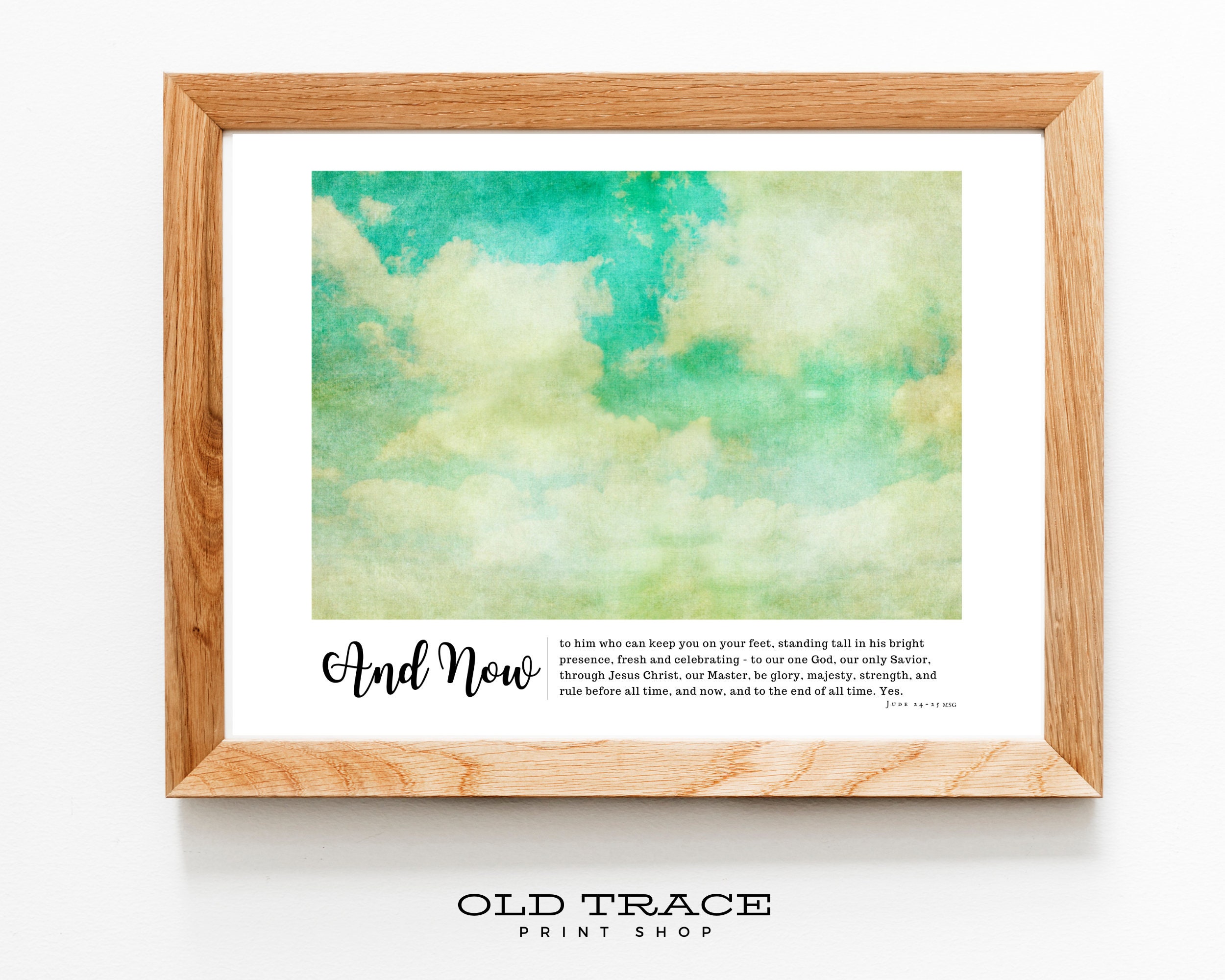 And Now to Him Jesus Christ Jude 24 Christian Bible Verse Wall Art ...