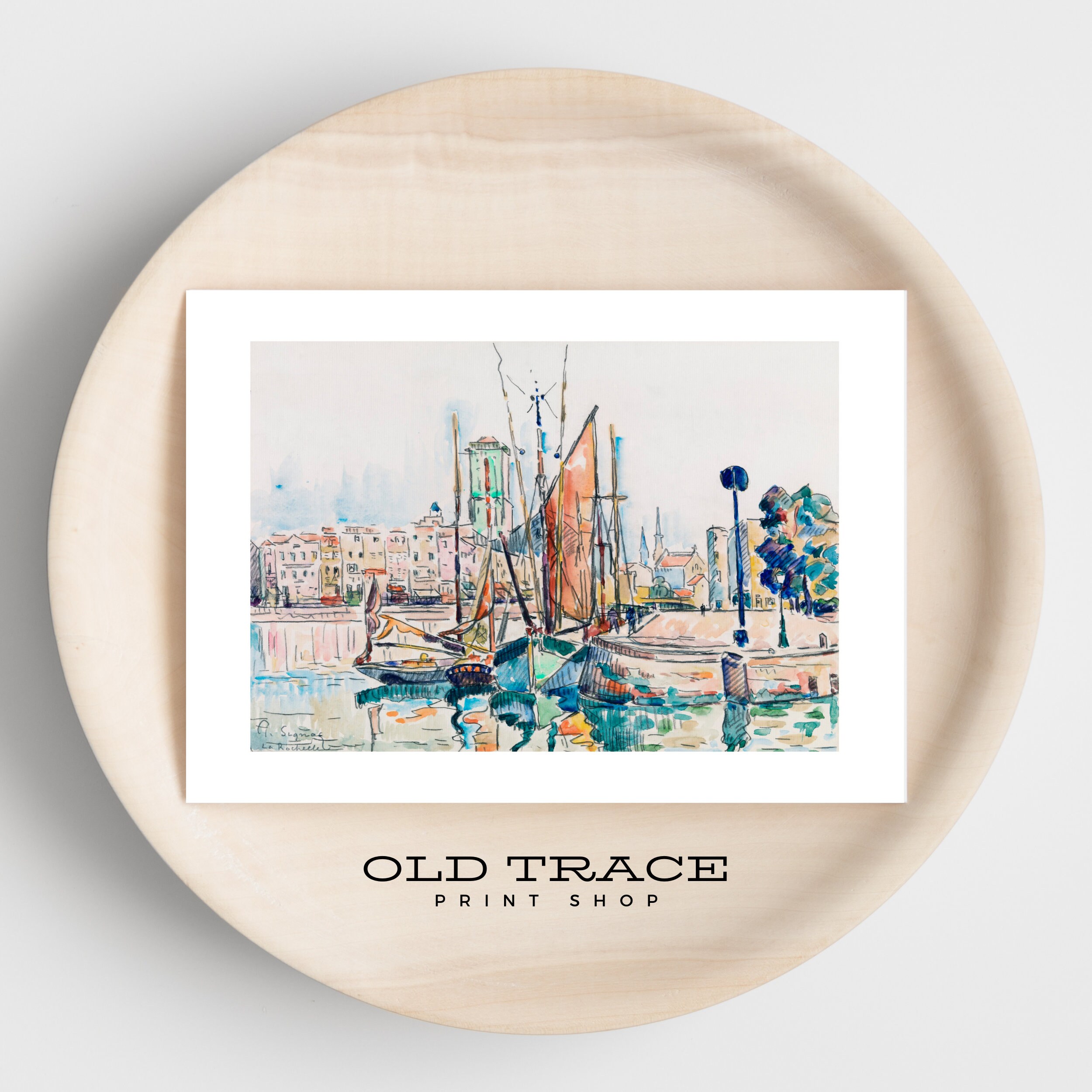 Harbor Boat Vintage French Painting Art Instant Download Print Digital ...