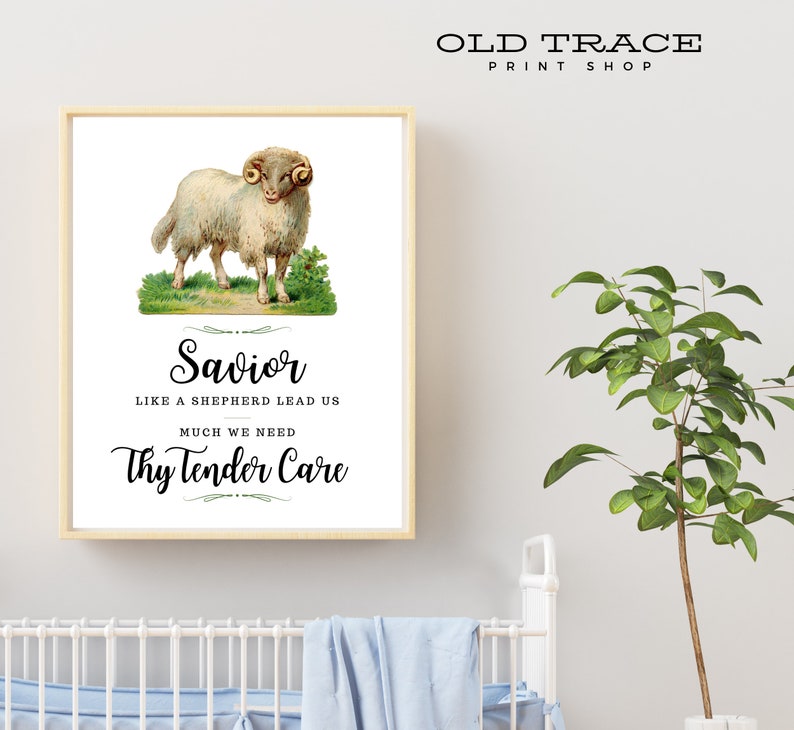 Savior Shepherd Sheep Lead Us Jesus Easter Bible Wall Art, Printable ...
