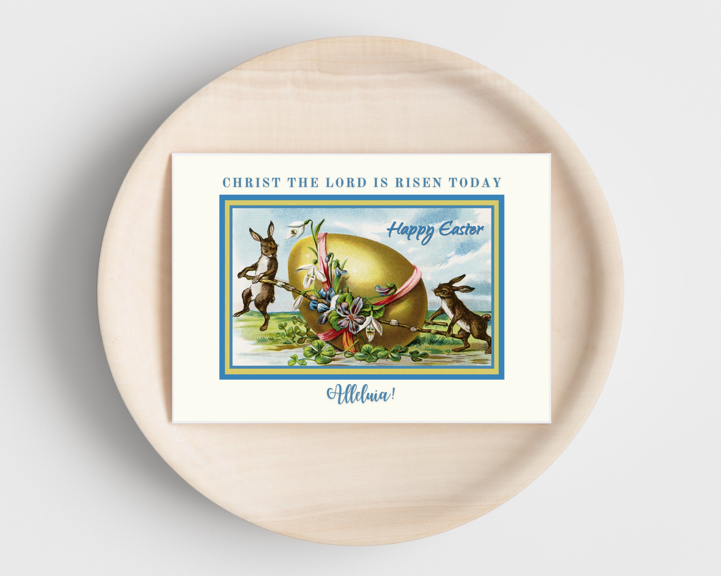 Easter Bunny Christ the Lord Christian Bible Verse Wall Art, Printable ...