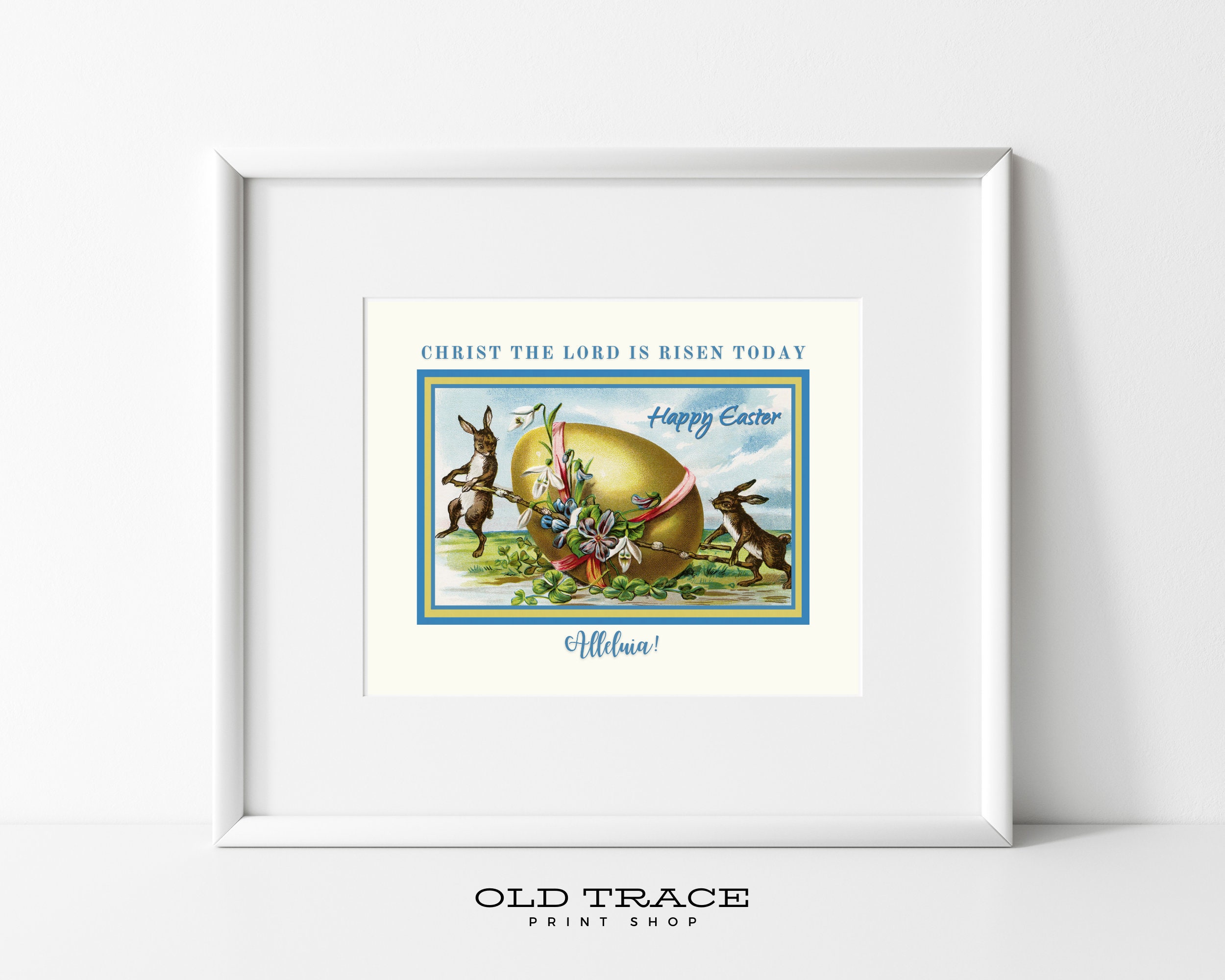 Easter Bunny Christ the Lord Christian Bible Verse Wall Art, Printable ...