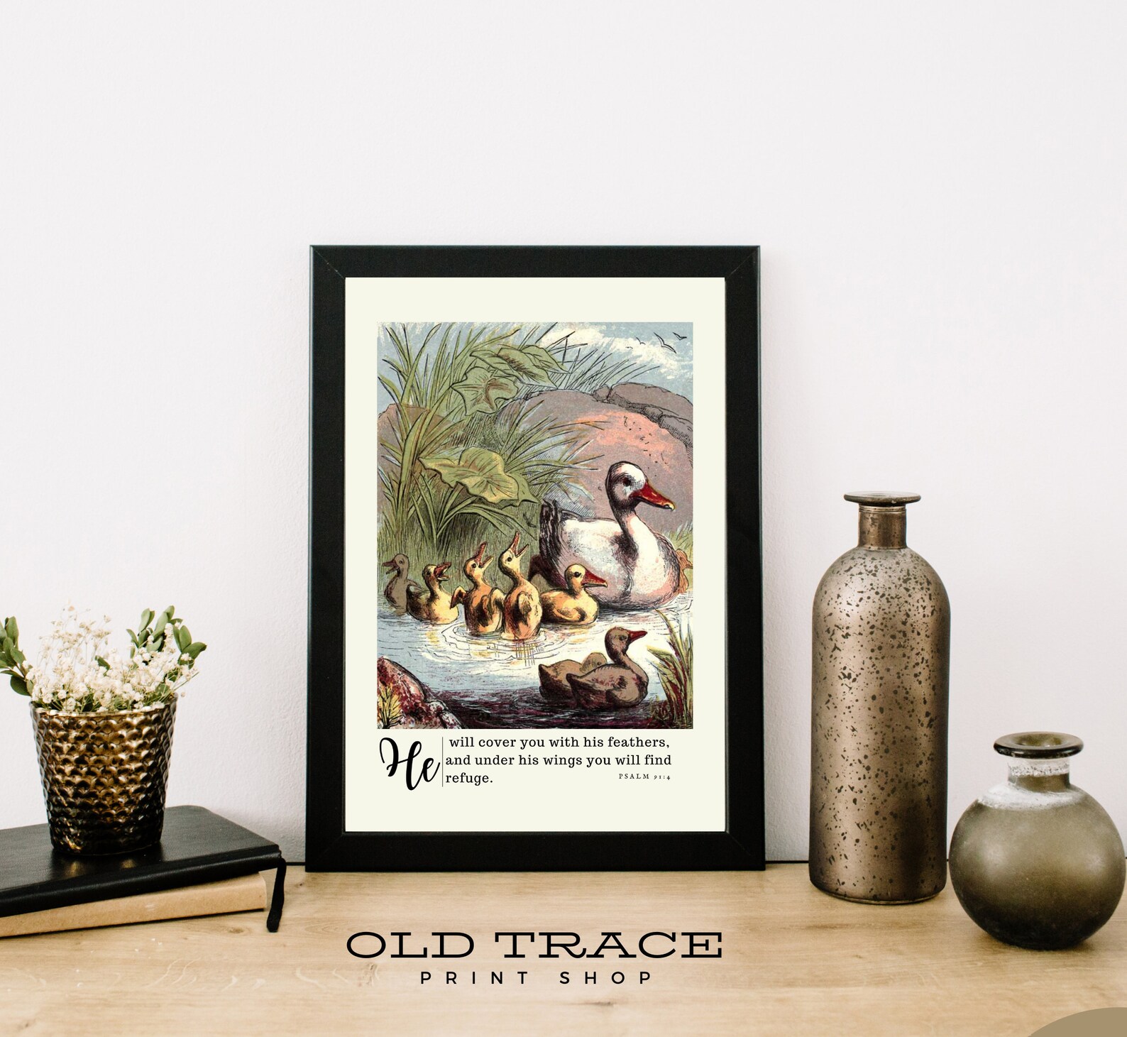 Ducks Ducklings Nursery Spring Easter Bible Verse Wall Art, Printable ...