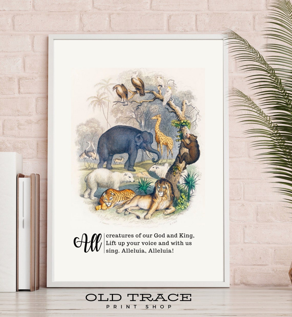 All Creatures of Our God and King Bible Hymn Wall Art, Printable ...