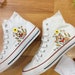 Custom Embroidered Puppy Paw Print Converse | High Top Dog Lover Shoes ...