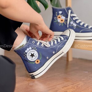 Embroidered Converse/sunflower Converse/wedding Sunflowers Converse ...