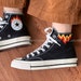 Custom Converse Chuck Taylor 1970s/embroidered Fire Converse/fire ...