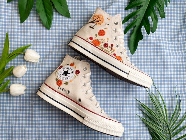 Converse Chuck Taylor 1970s Embroidery/ Custom Converse/ Embroidered ...