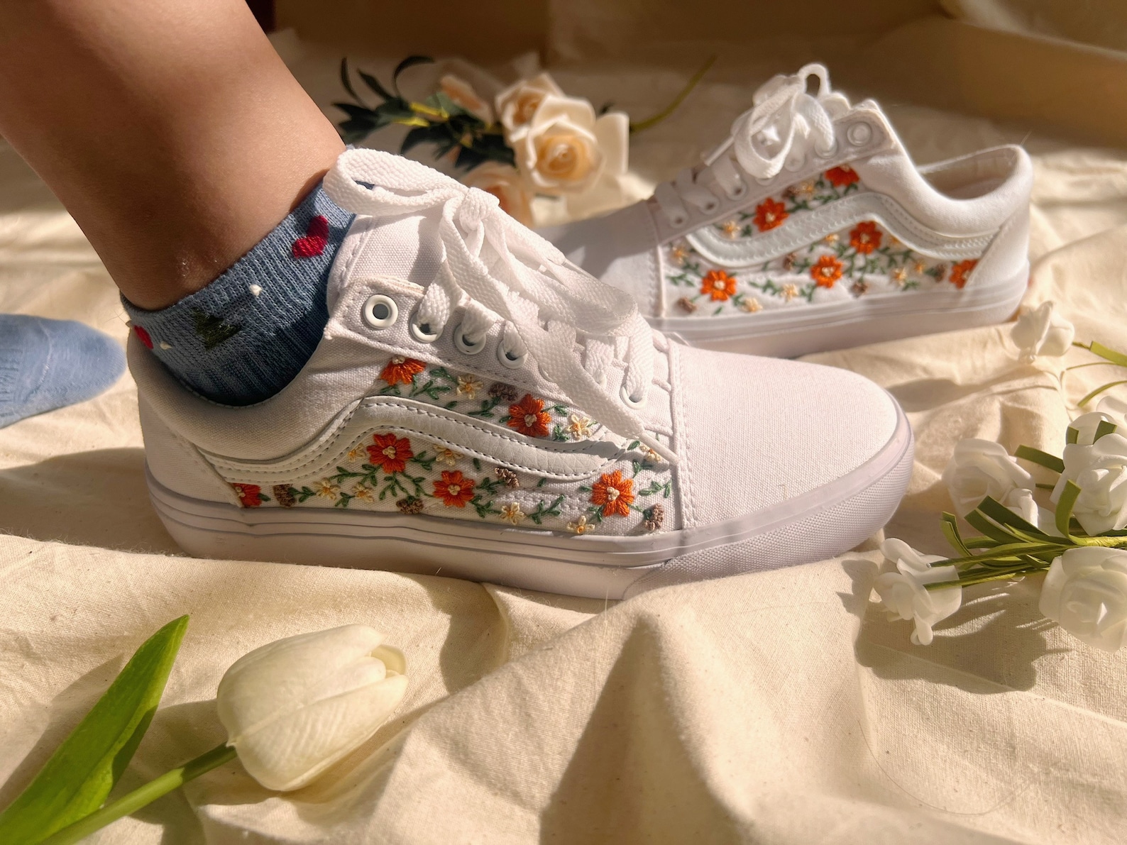 Custom Vans Shoes/ Embroidered Shoes/ Embroidered Vans Sweet - Etsy