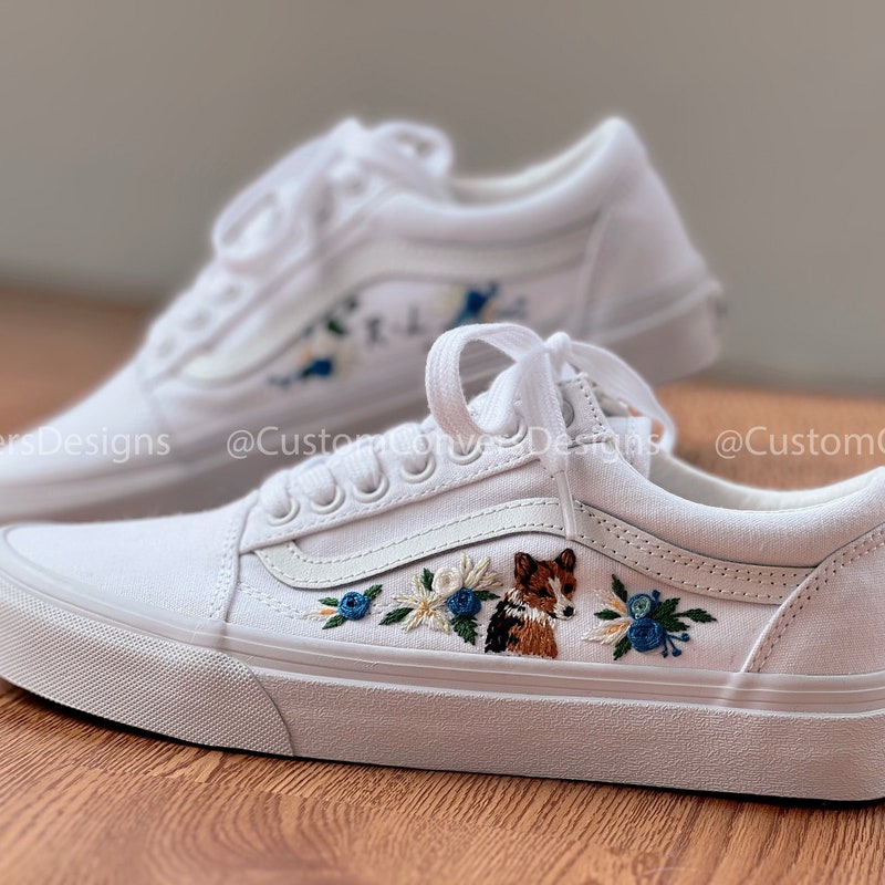 Embroidered Shoes - Etsy