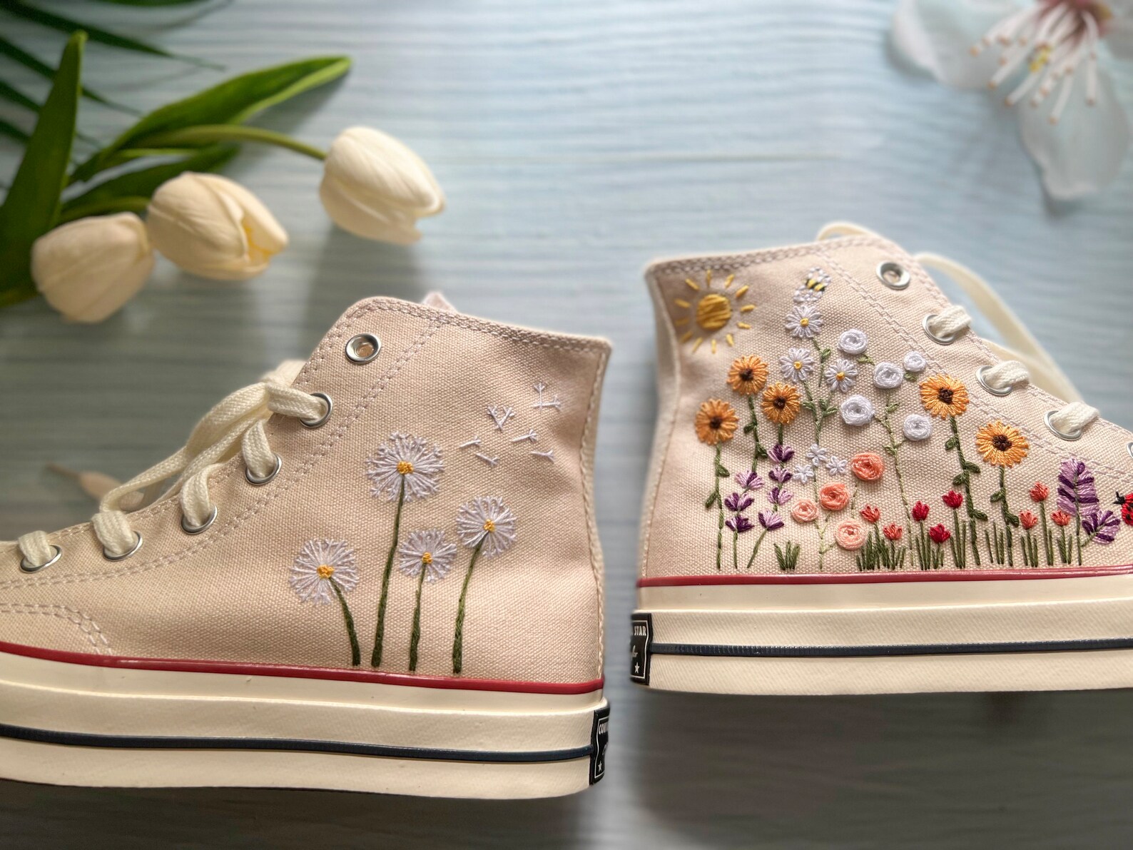 Custom Converse Chuck Taylor 1970s Embroidery, Embroidered Converse ...