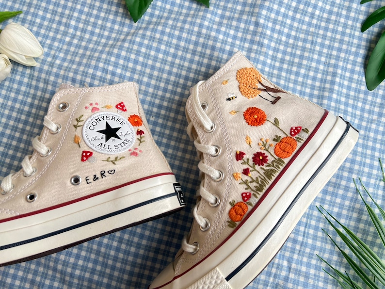 Converse Chuck Taylor 1970s Embroidery/ Custom Converse/ Embroidered ...