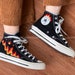 Custom Converse Chuck Taylor 1970s/embroidered Fire Converse/fire ...