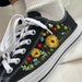 Embroidered Converse/ Flower Converse/ Converse Low Tops Flower ...