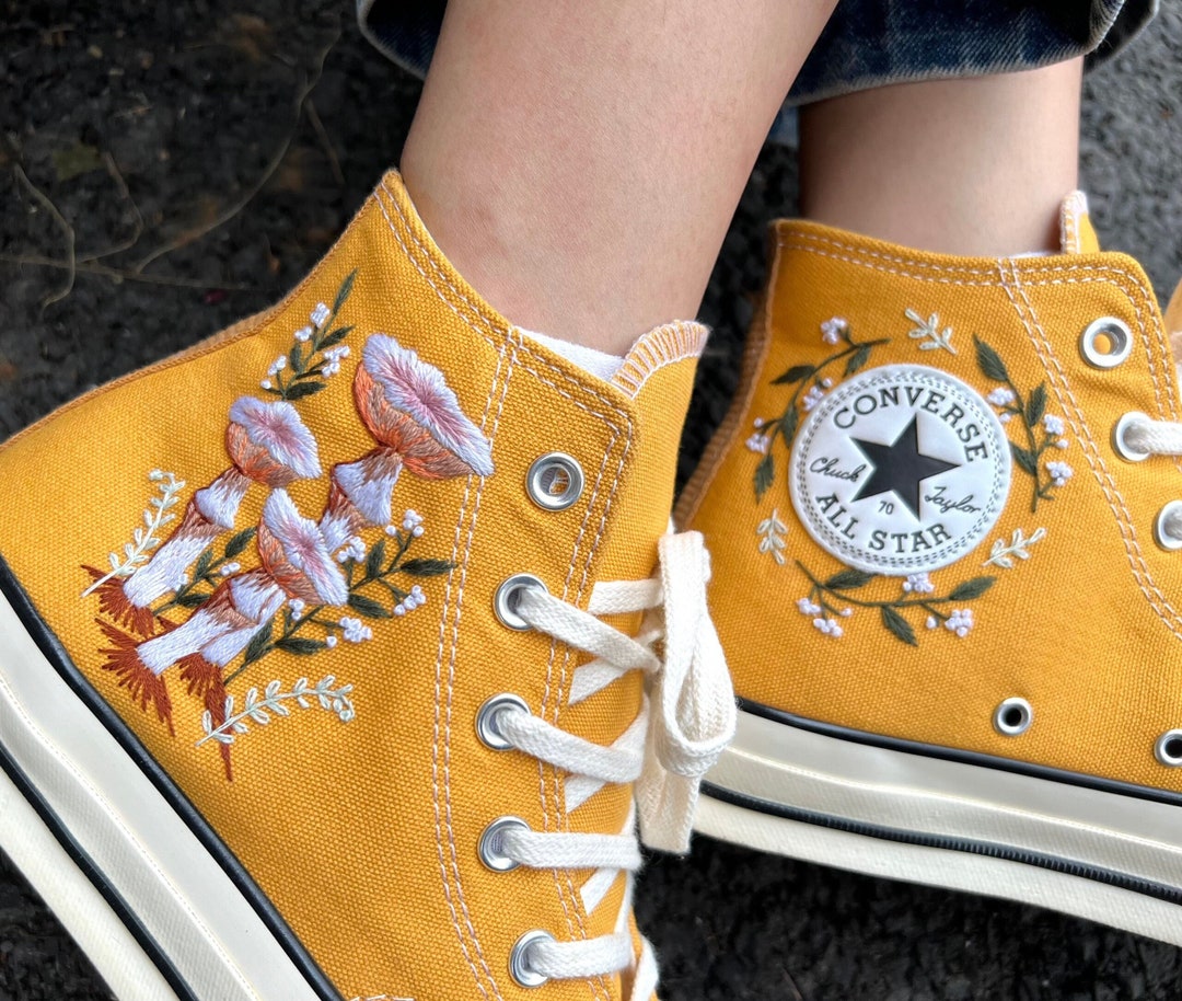 Converse High Tops/mushroom Converse/converse Embroidered Magic ...