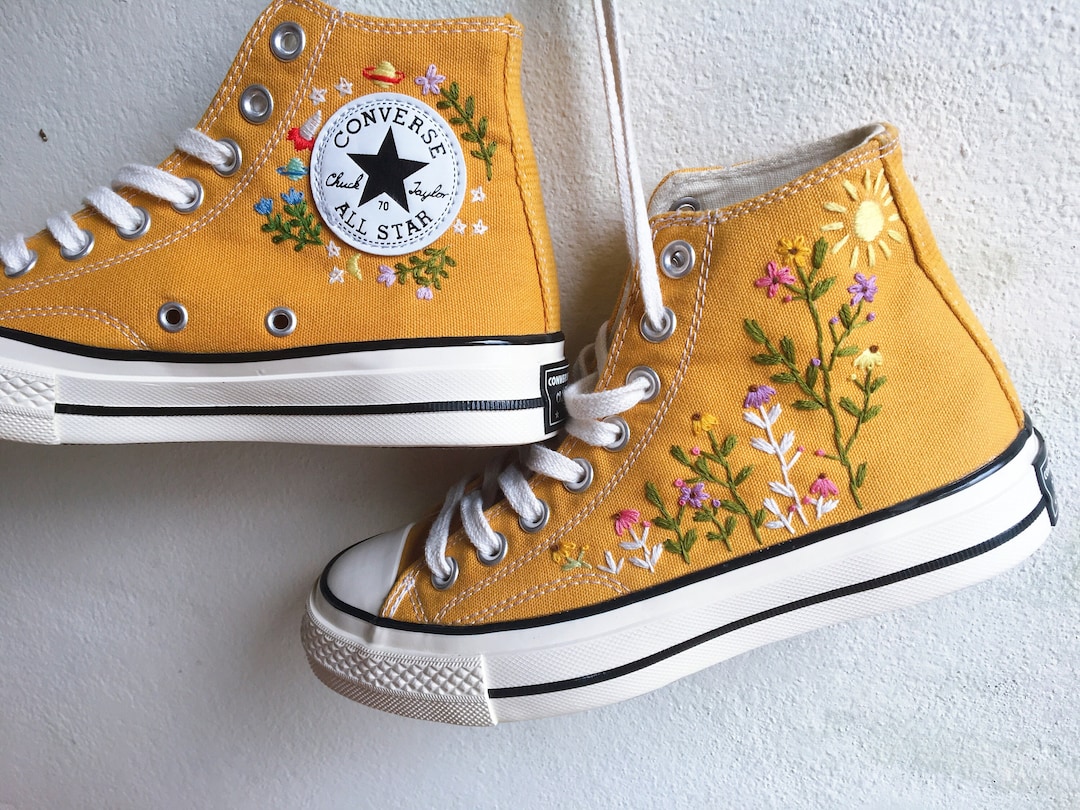Embroidered Converse/custom Converse Chuck Taylor 1970s/converse High ...