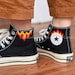 Custom Converse Chuck Taylor 1970s/embroidered Fire Converse/fire ...