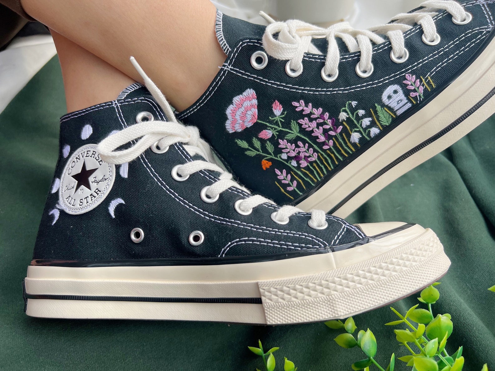 Embroidered Converse/converse Hi Tops Chuck Taylor - Etsy