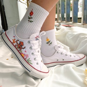 Embroidered Converse Chuck Taylor Low Tops/custom Low Converse Mermaids ...