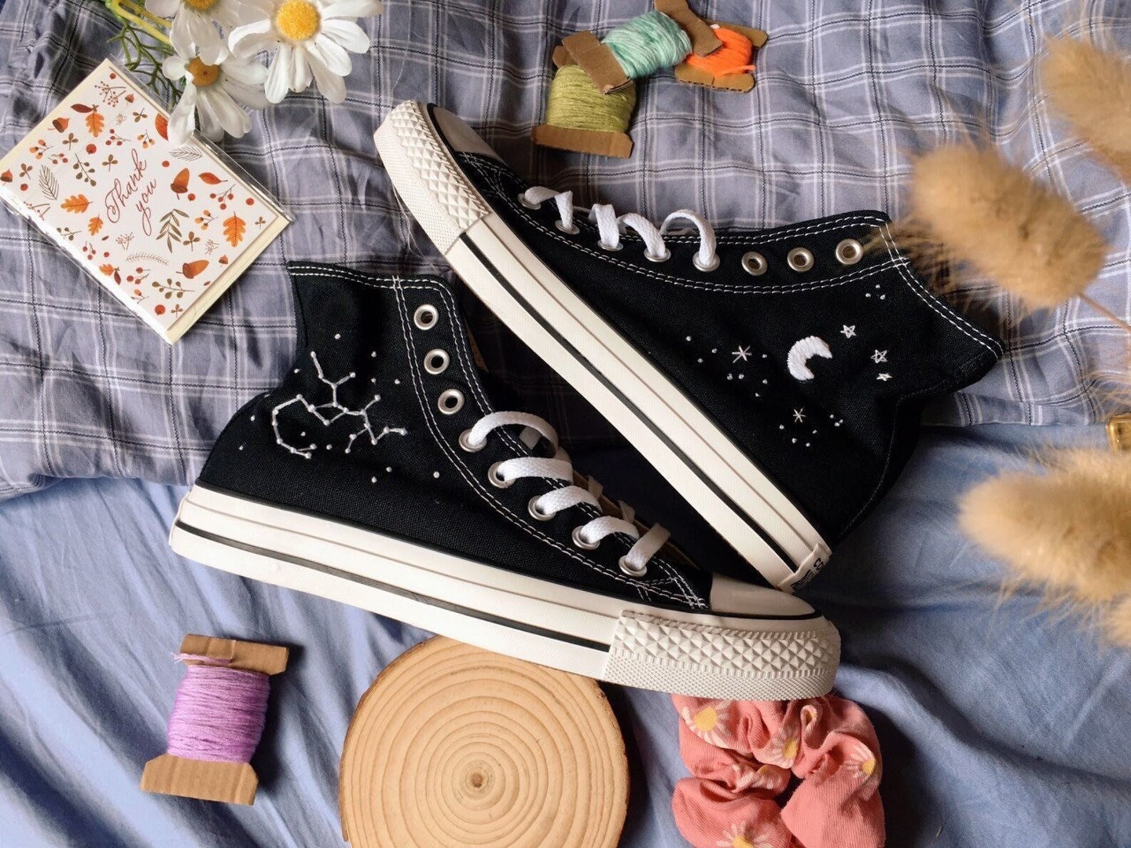 Embroidered Converse/ Converse Custom Constellation Embroidery ...
