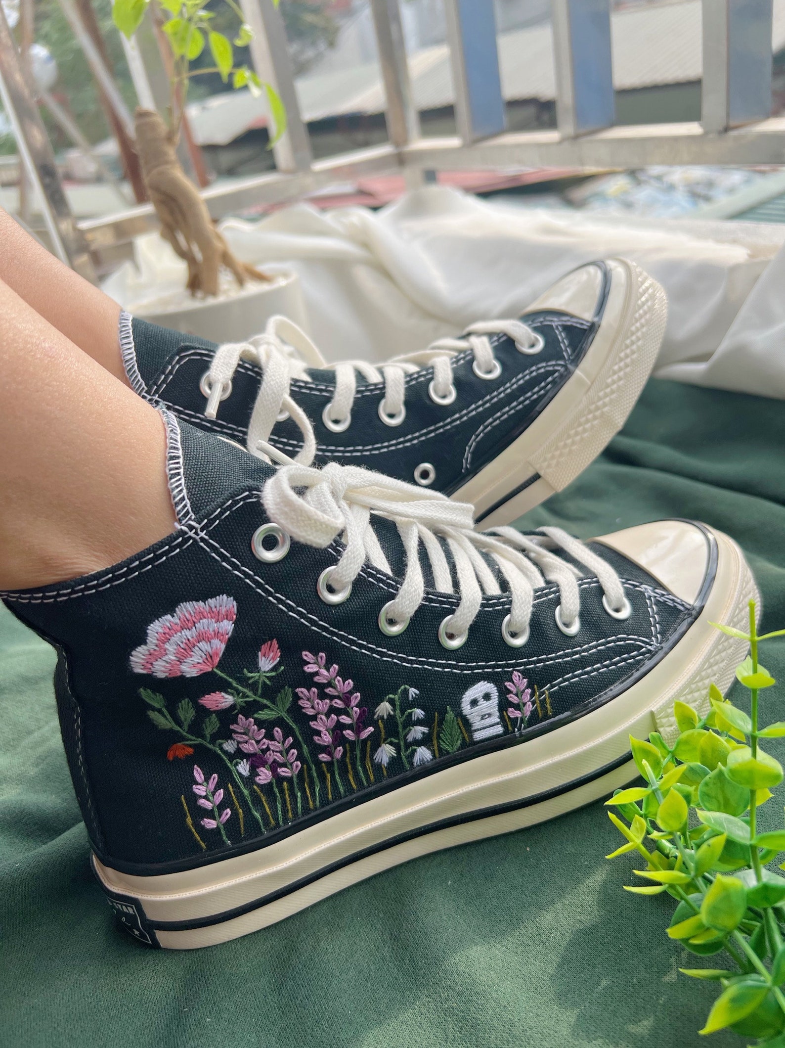 Embroidered Converse/converse Hi Tops Chuck Taylor - Etsy