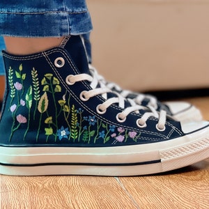 Embroidered Converse/converse Custom Chuck Taylor 1970s/custom Converse ...