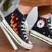 Custom Converse Chuck Taylor 1970s/embroidered Fire Converse/fire ...