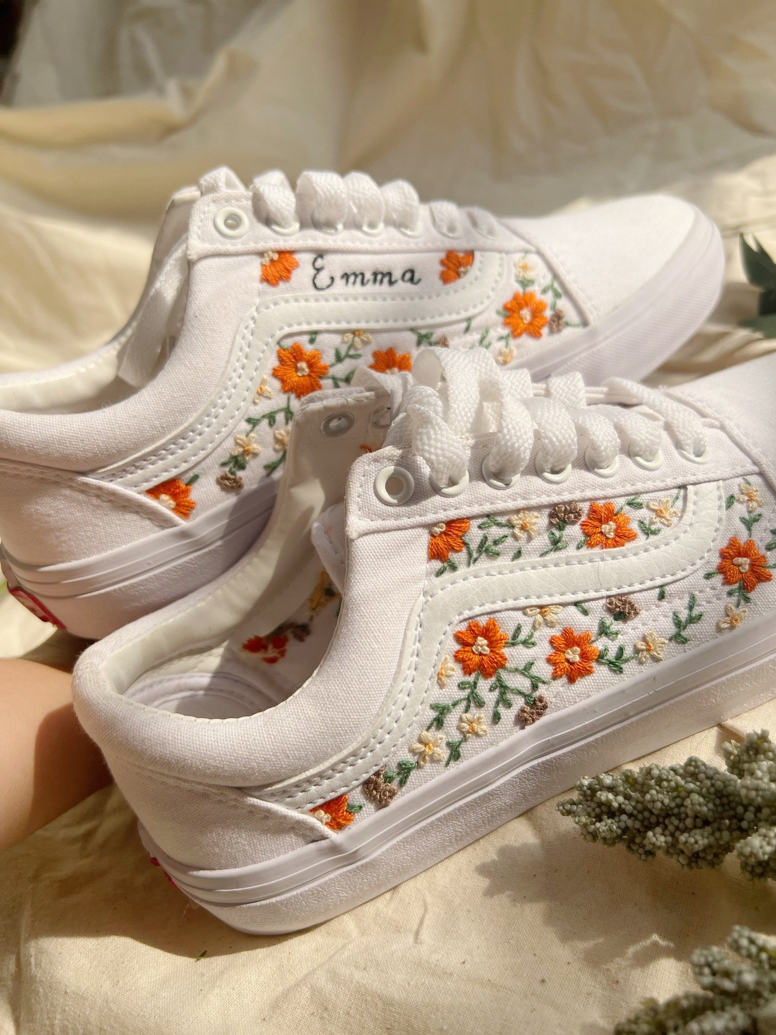 Custom Vans Shoes/ Embroidered Shoes/ Embroidered Vans Sweet - Etsy