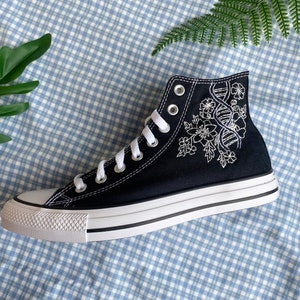 Embroidered Converse/ Converse Custom Logo Bouquets and Flowers ...