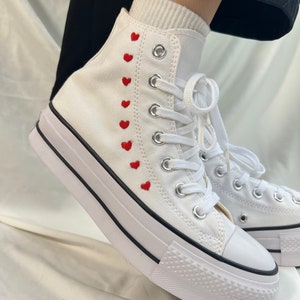 Embroidered Converse/converse High Tops/embroidered Converse Platform ...