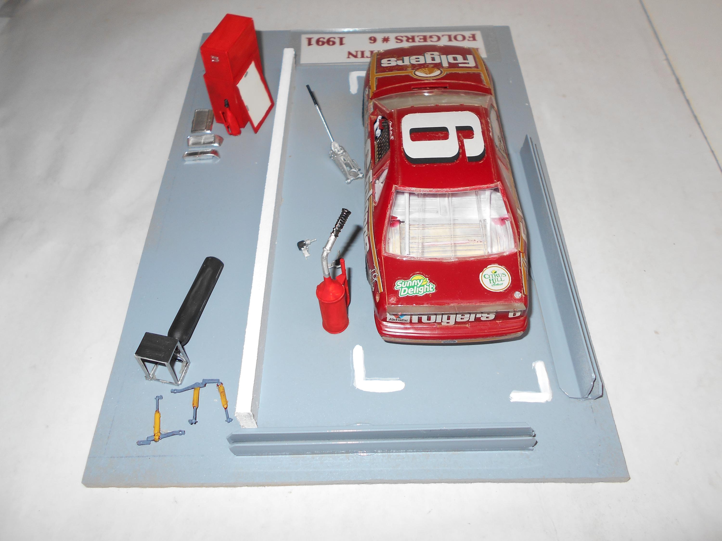 Diorama Scene of the # 6 Nascar Folgers Race Car Circa 1990 Driven by ...