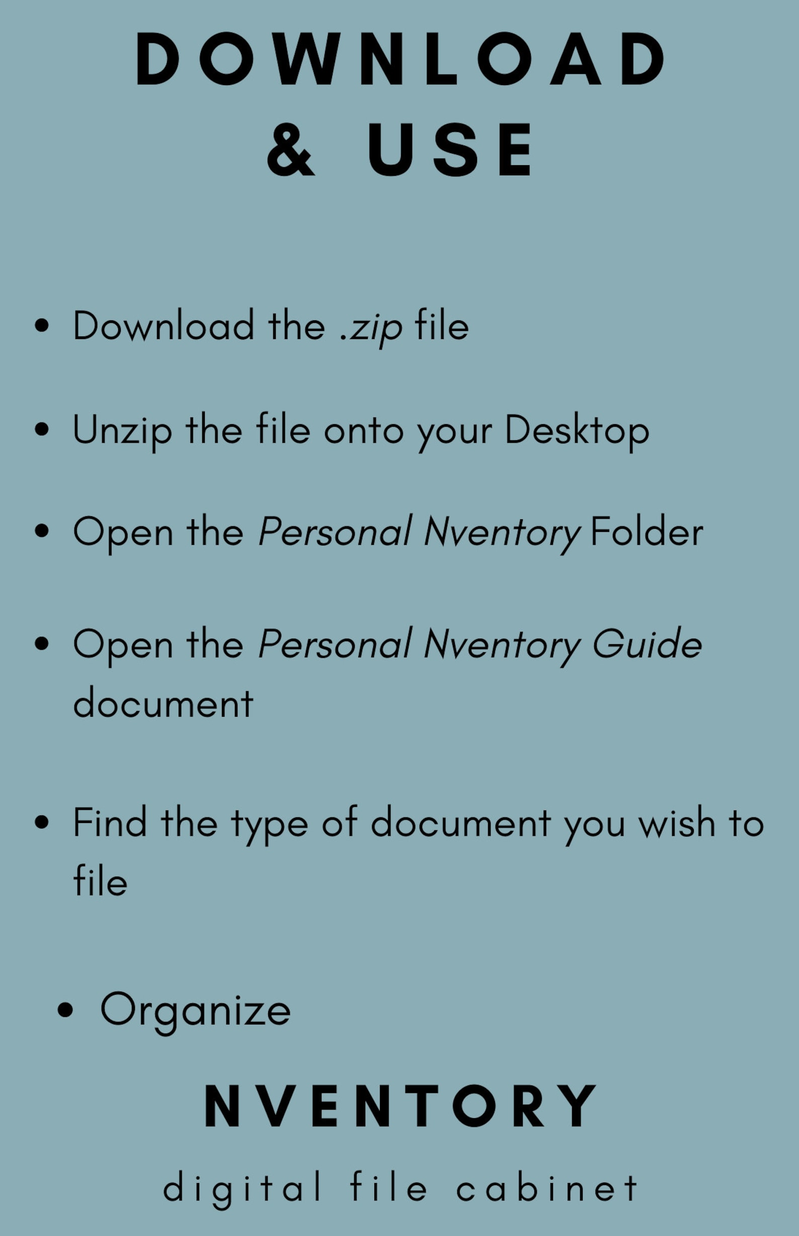 Desktop Organizer, Digital File Download, File Organizing, Home File ...