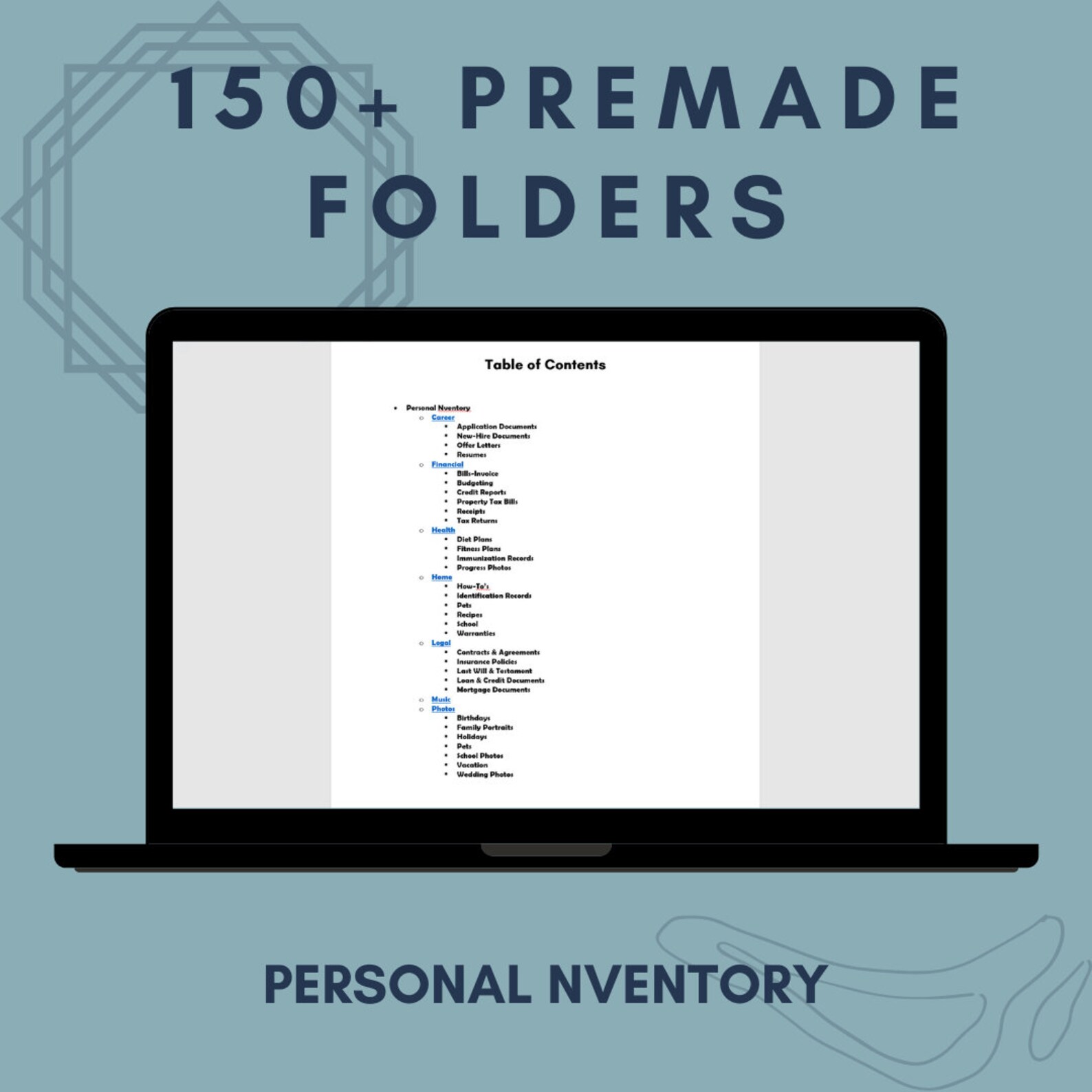 Desktop Organizer, Digital File Download, File Organizing, Home File ...